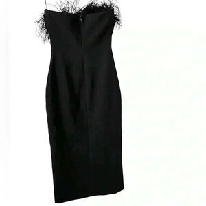 Likely | Dresses | Likely Desi Feather Trim Bodycon Midi Dress | Poshmark